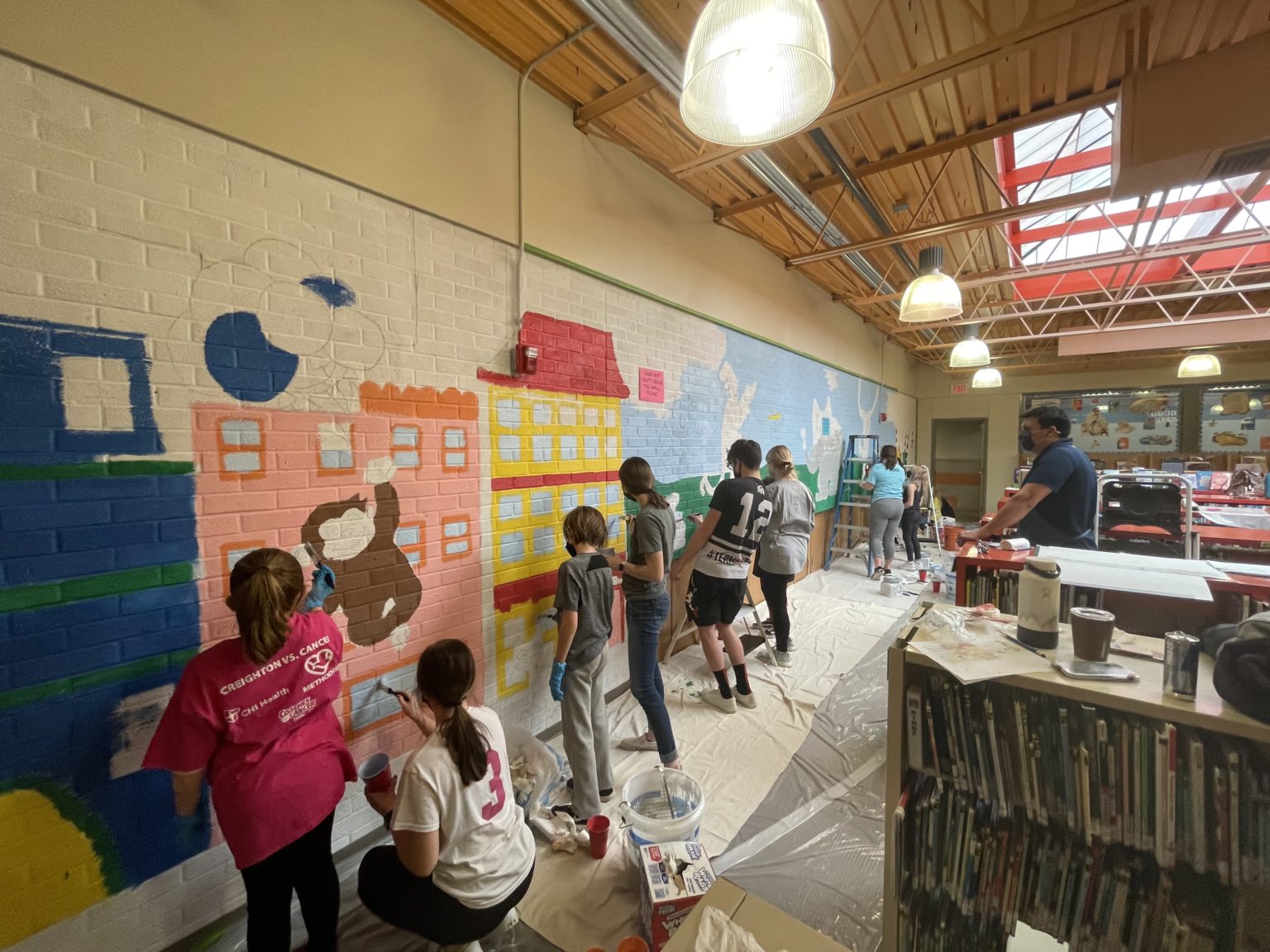 Elementary Library Mural – Fort Calhoun Community Schools