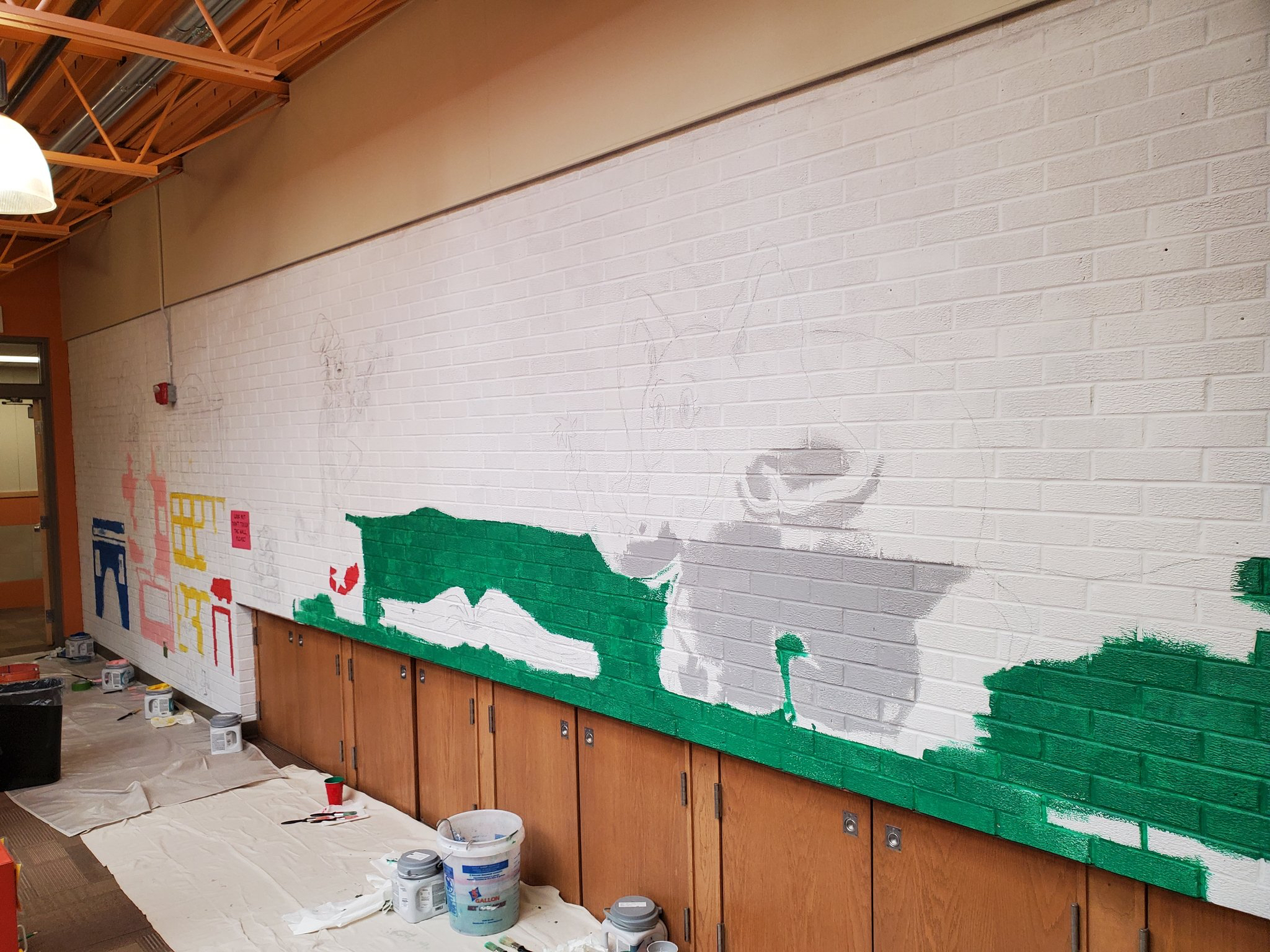 Elementary Library Mural – Fort Calhoun Community Schools